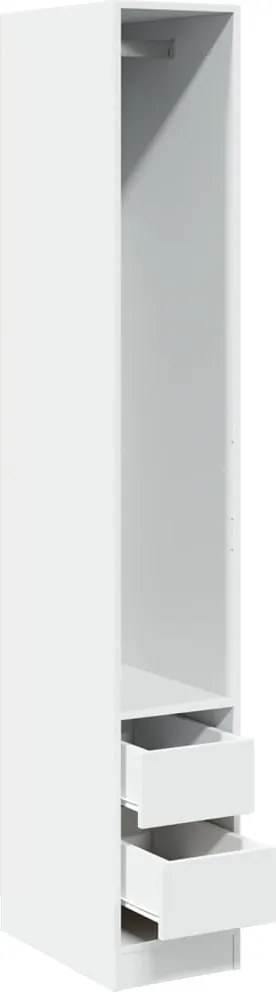 Šatní skříň bílá 30 x 50 x 200 cm kompozitní dřevo 3307738