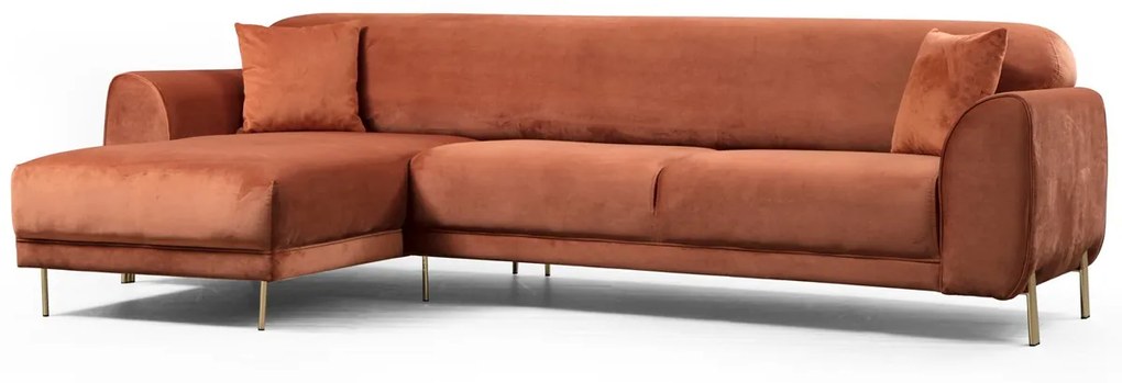 Designová sedačka Haylia 287 cm skořicová - levá