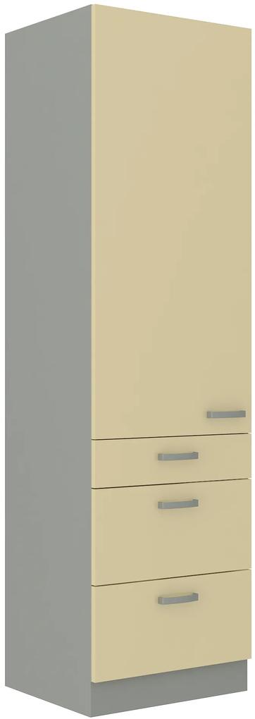 60 cm skříňka vysoká 1D3SZ na vestavnou troubu Barevné provedení: Grey - Šedá / Šedý lesk