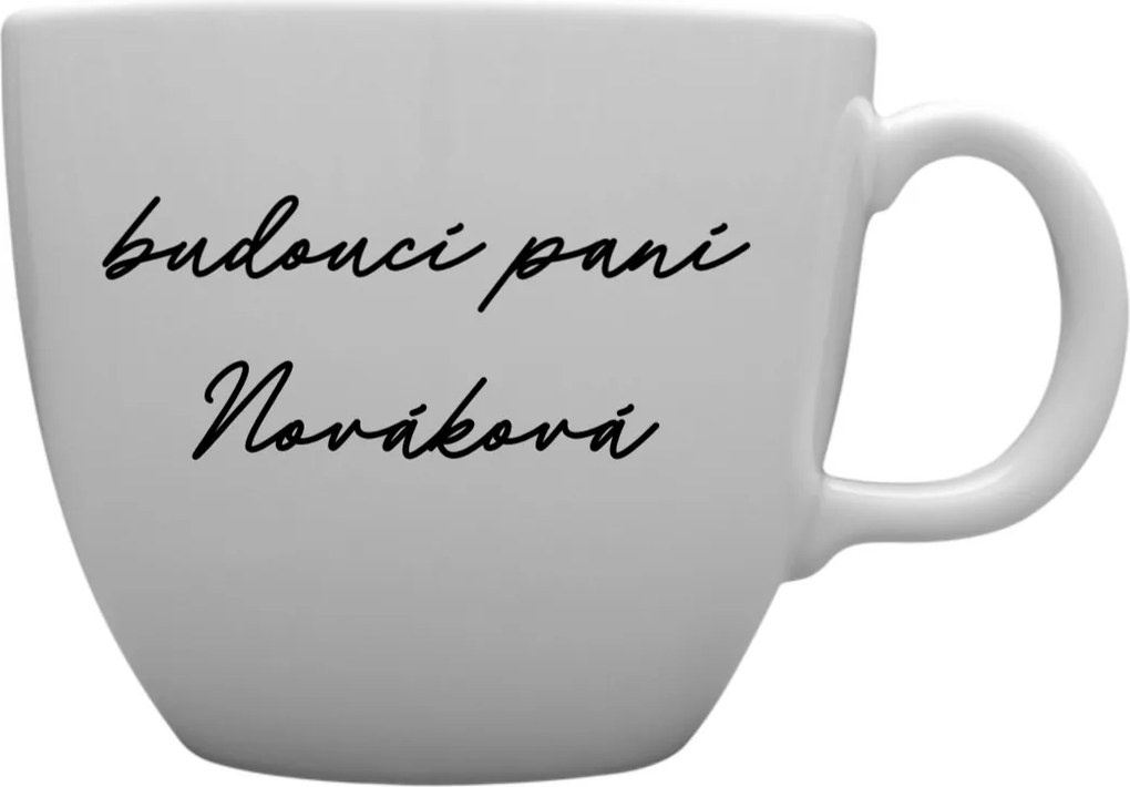 Personalizovaný MEGA XXL keramický hrnek 1 000 ml - budoucí paní