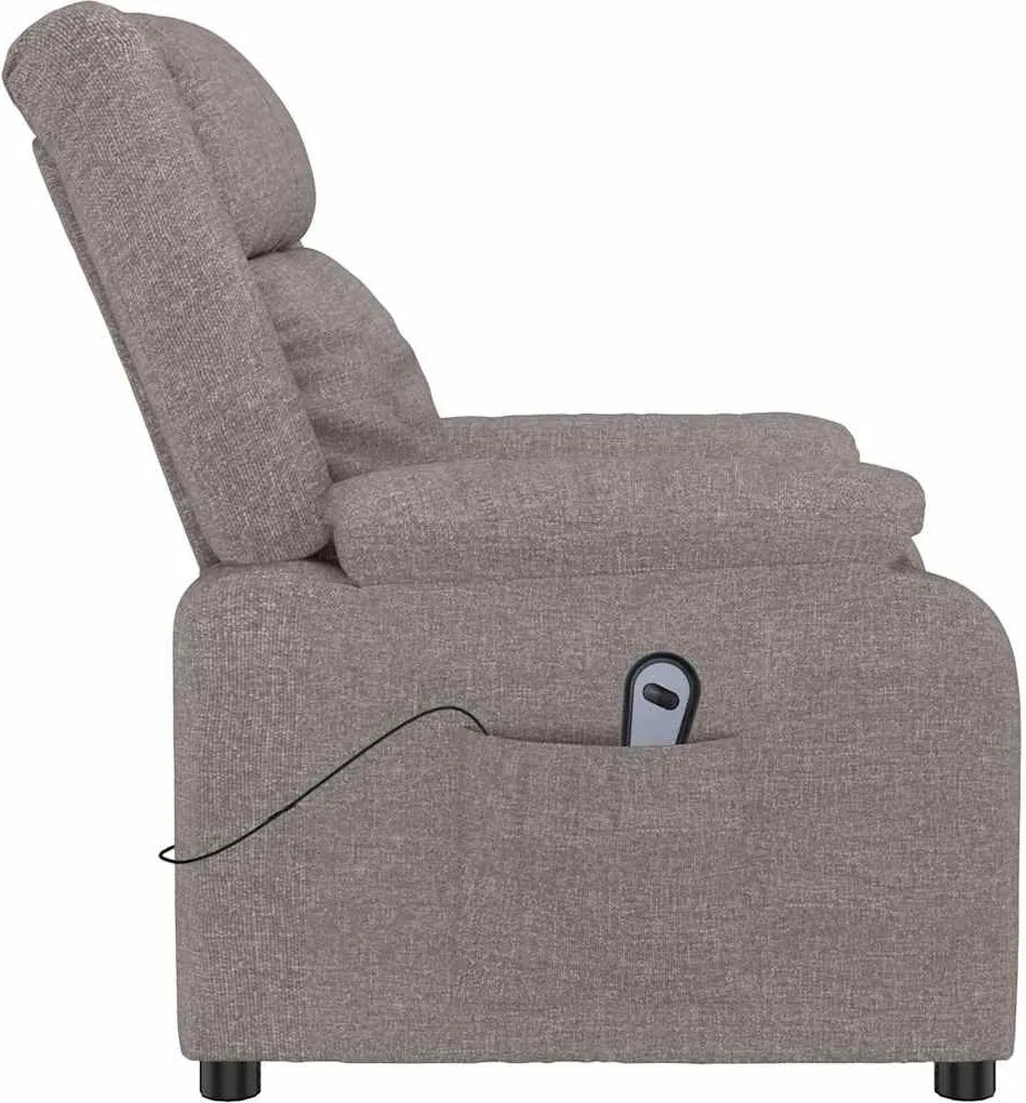 Elektrické polohovací křeslo taupe textil 3143575