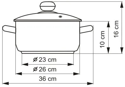 KOLIMAX - české nerezové nádobí Rendlík s poklicí KOLIMAX CERAMMAX PRO STANDARD - granit černý, 26 cm, 4,5 l