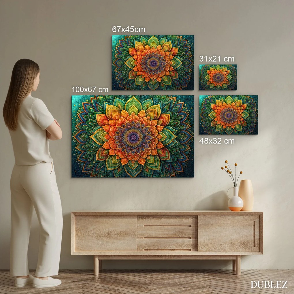 DUBLEZ | Barevný obraz - Mandala duše | UV tisk, Premium