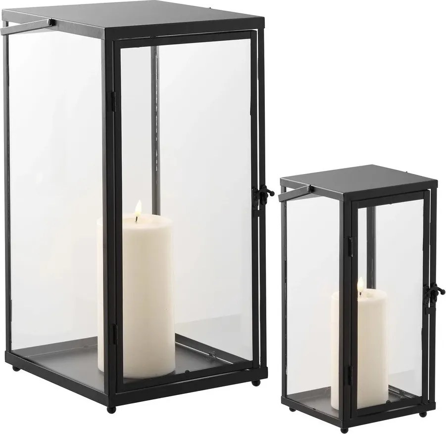 Skleněná lucerna 2 ks (výška 50 cm) Ibra – House Nordic