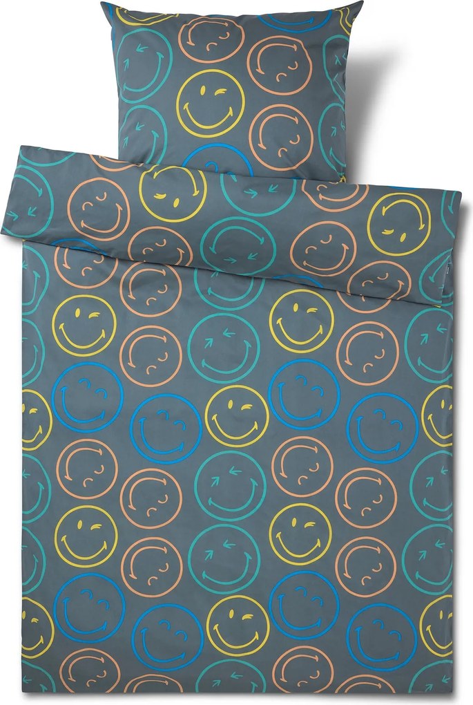 Tchibo - Dětské povlečení renforcé Smileyworld® - barva: petrol