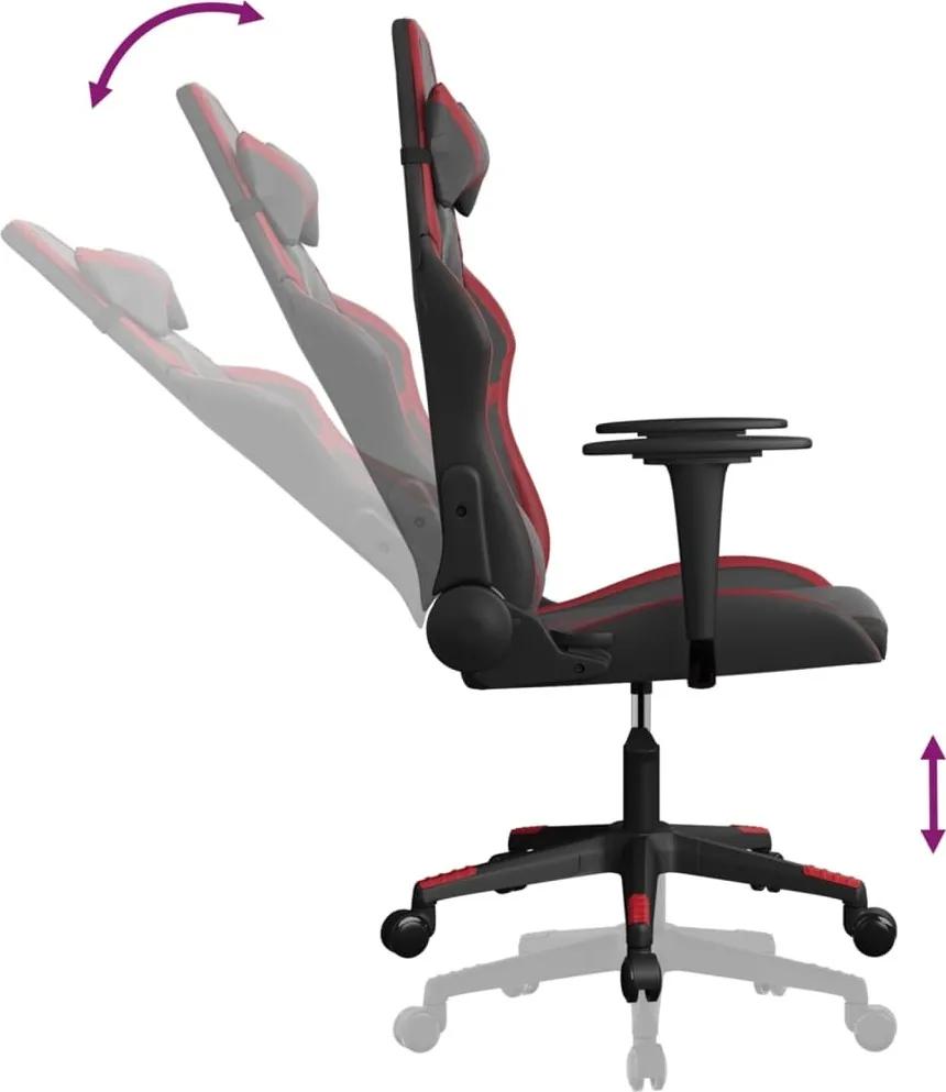 vidaXL Herní židle umělá kůže [3143672] Barva: Černo-červený