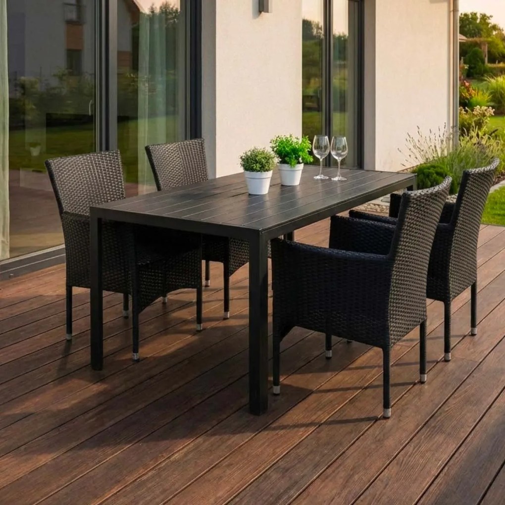 Vikio Zahradní jídelní set pro 4 osoby DT257-140 antracit