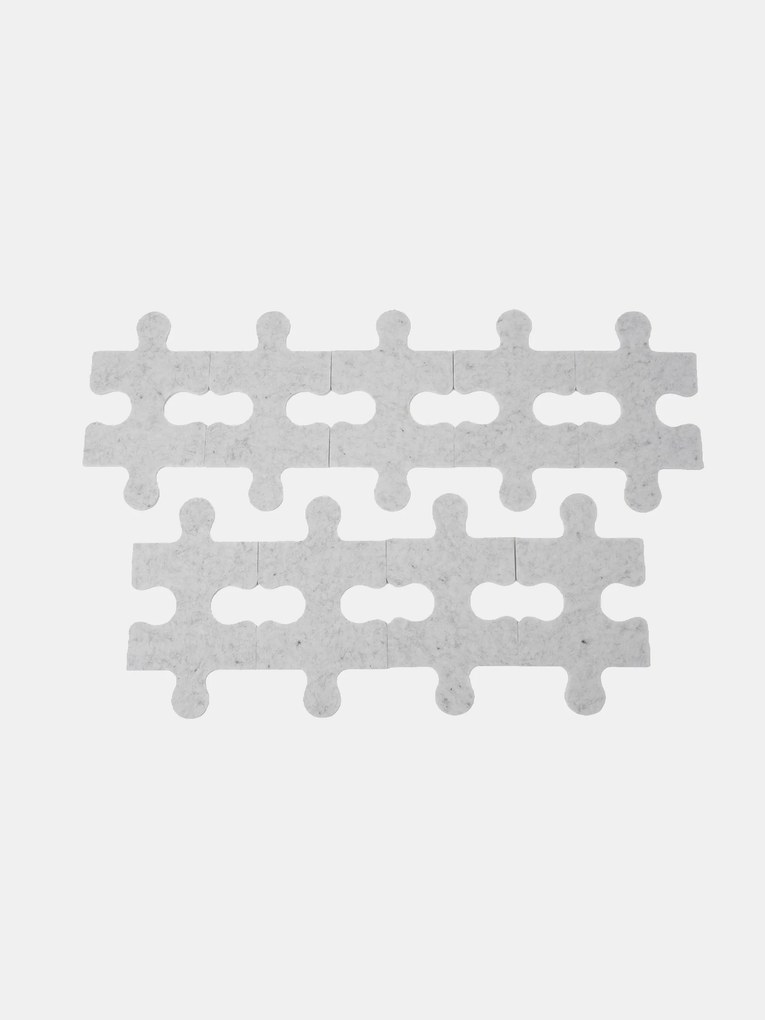 Sinsay - Sada plstěných nástěnných panelů ve tvaru puzzle 9 pack - šedá