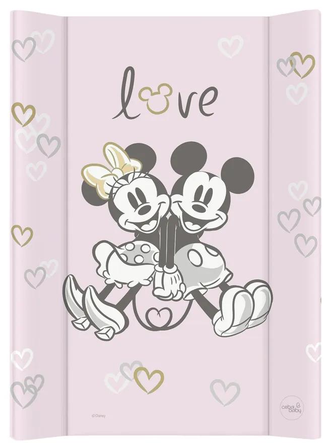 CEBA Podložka přebalovací s pevnou deskou COMFORT (50x70) Disney Minnie & Mickey Pink
