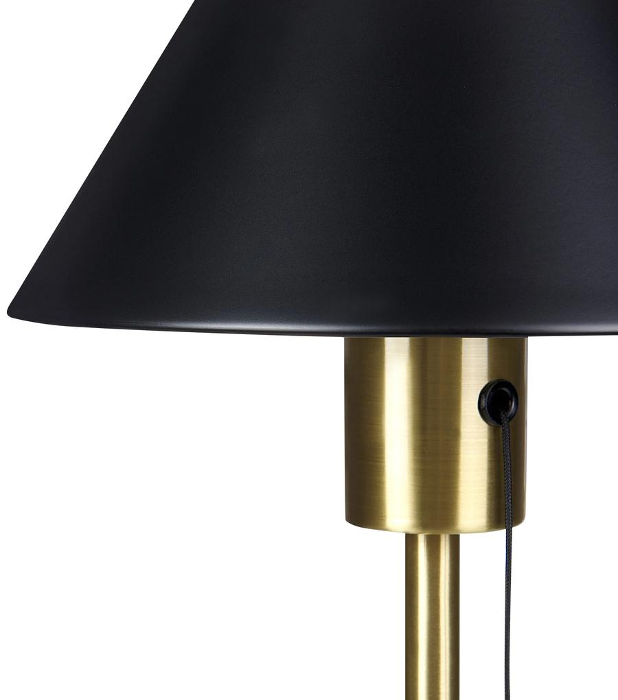 Kovová stolní lampa černá/zlatá CAPARO Beliani