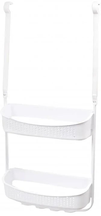 Erga Wiki, koupelnový koš, závěsný organizér 30x72 cm s přísavkami, bílá, ERG-YKA-CH.WIKI-WHT