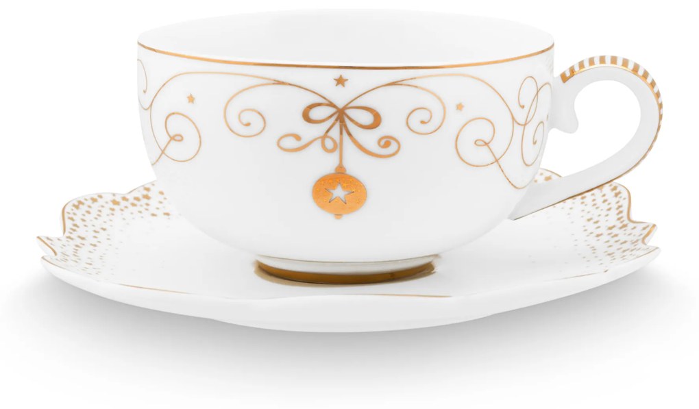 Pip Studio Royal Winter espresso šálek s podšálkem 100ml, bílý (Espresso šálek)