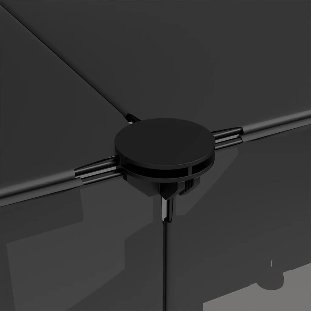 Klec pro malá zvířata černá 143 x 107 x 93 cm PP a ocel 340569