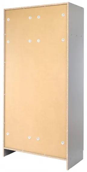 Dřevěná šatní skříň Visio LUX, 90 x 45 x 185 cm, cylindrický zámek
