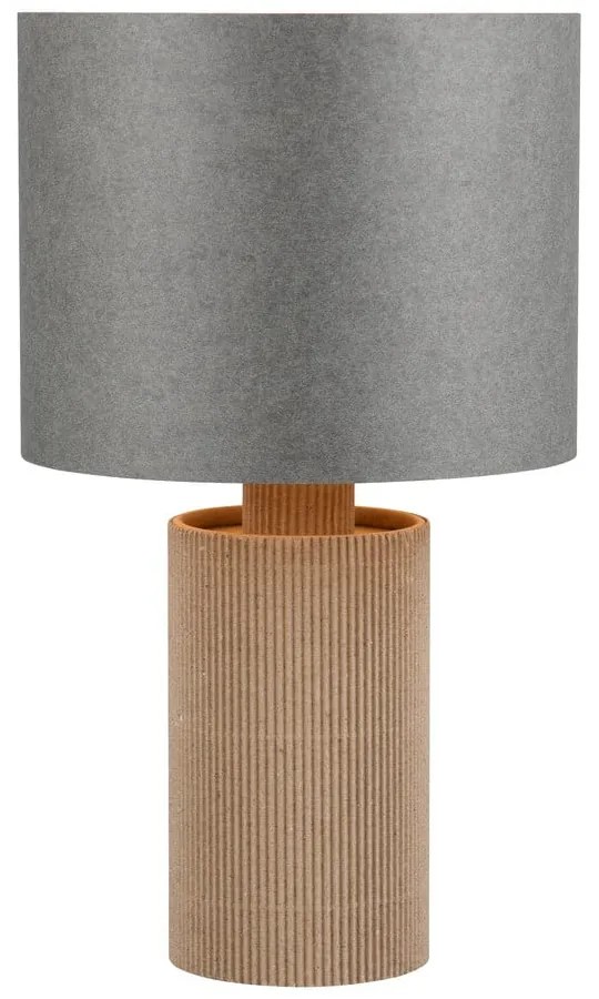 Šedo-béžová stolní lampa (výška 28 cm) Canio – Trio