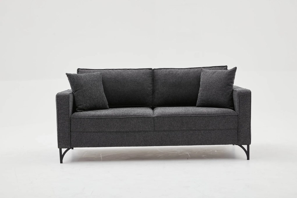 Hanah Home Dvoumístná pohovka BERLIN antracitová 180 cm 825BLC2794