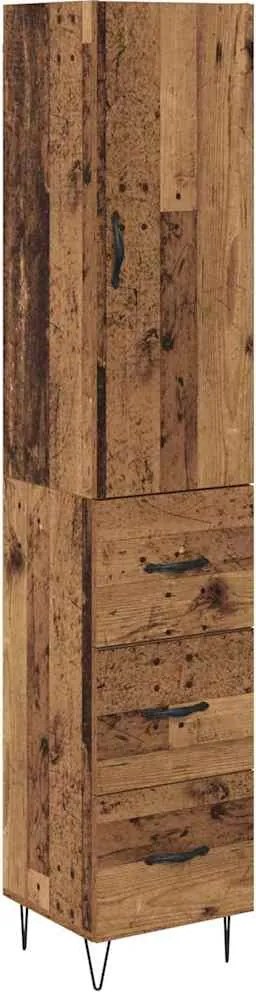 Vysoký bufet Staré dřevo 34,5 x 34 x 90 cm Kompozitní dřevo 3402723