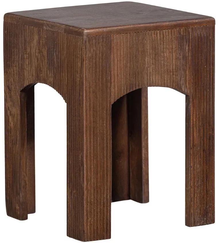 OnaDnes -20% Hoorns Hnědý dřevěný odkládací stolek Horten 30 x 30 cm
