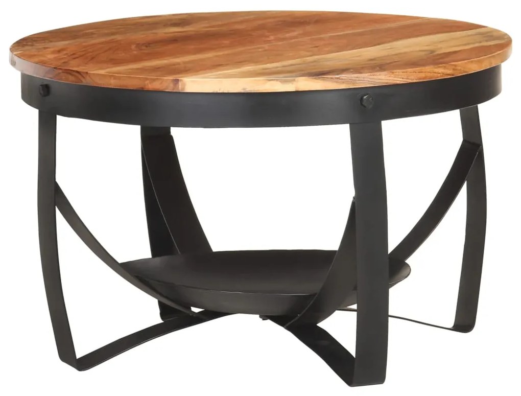 Konferenční stolek Ø68 x 43 cm masivní akáciové dřevo,  320795