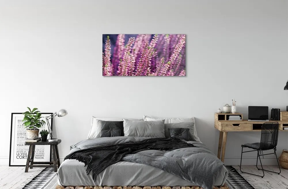 Obraz na skle květiny 125x50 cm