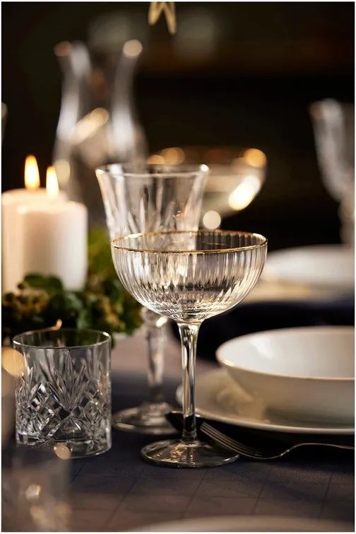 Křišťálové skleničky v sadě 4 ks na víno 210 ml Melodia – Lyngby Glas