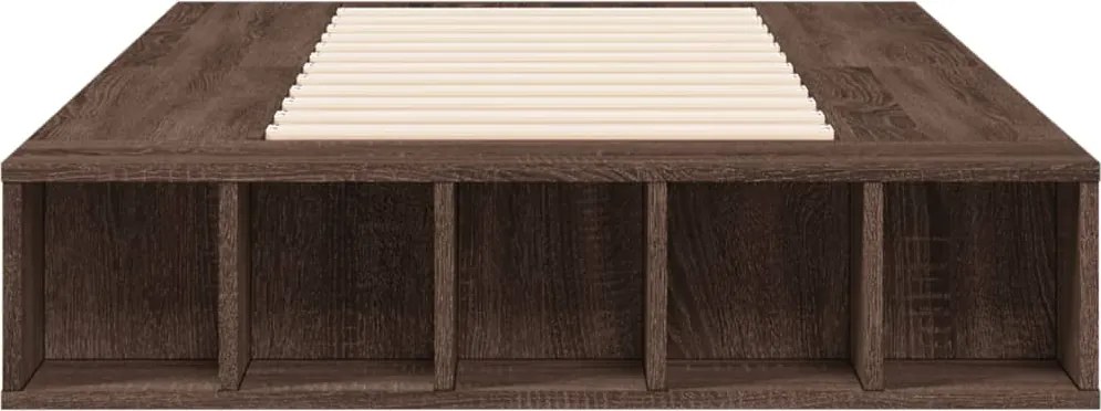 Rám postele hnědý dub 75 x 190 cm kompozitní dřevo 3280537