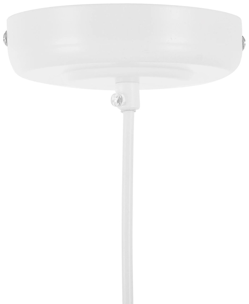 Bílá závěsná lampa SENIA Beliani
