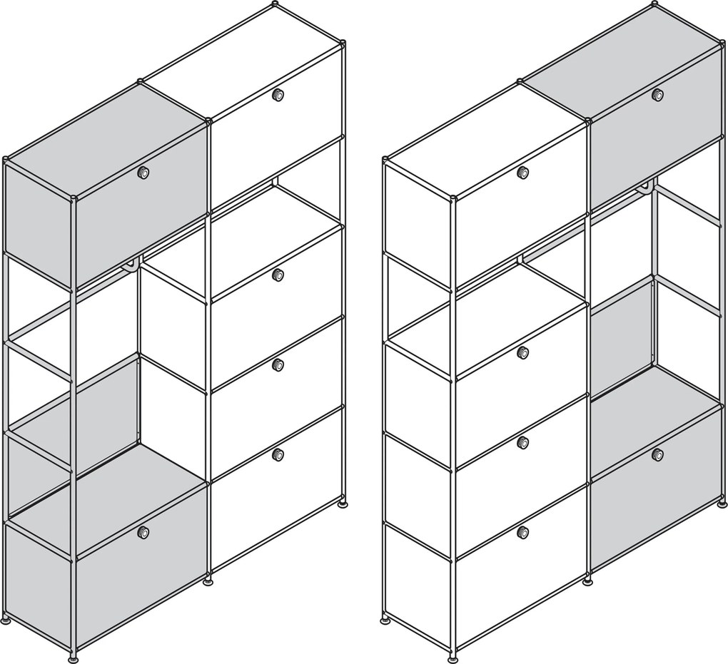 Tchibo - Kovová skříň CN3 - barva: bílá