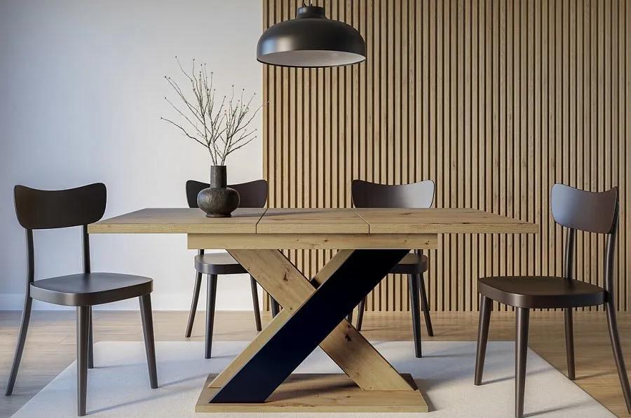 Casarredo - Komfort nábytek Rozkládací jídelní stůl PRAVIA artisan/černá