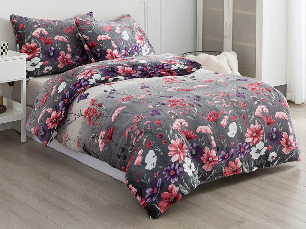 XPOSE® Mikroplyšové povlečení FLORA Exclusive