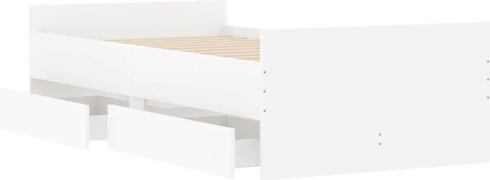 Rám postele se zásuvkami bílý 90 x 190 cm 3207378