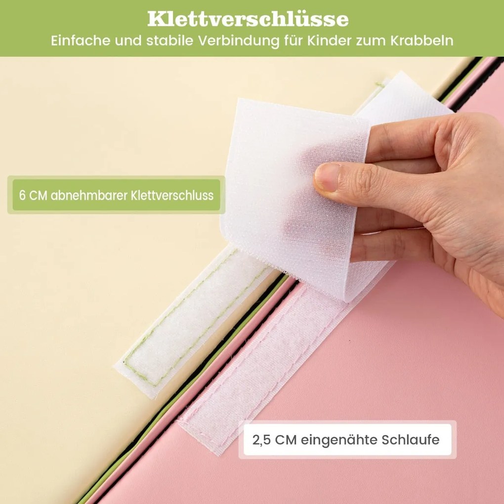 Costway 4 PCS. Schaumstoffbausteine zum Toben a Klettern – růžová + zelená