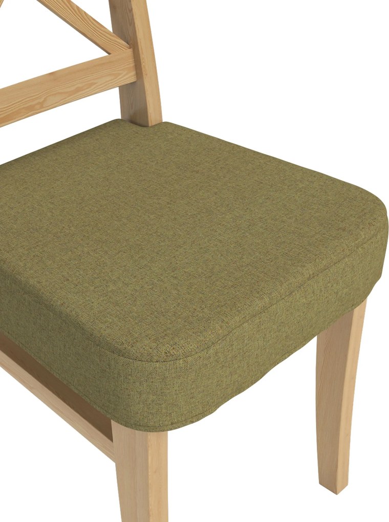 Sedák na židli IKEA Ingolf barva zelená látka pletený vzor