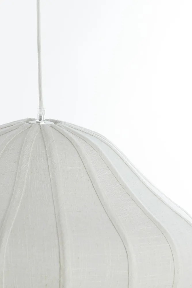 Krémové závěsné svítidlo s textilním stínidlem ø 10 cm Sukau – Light & Living