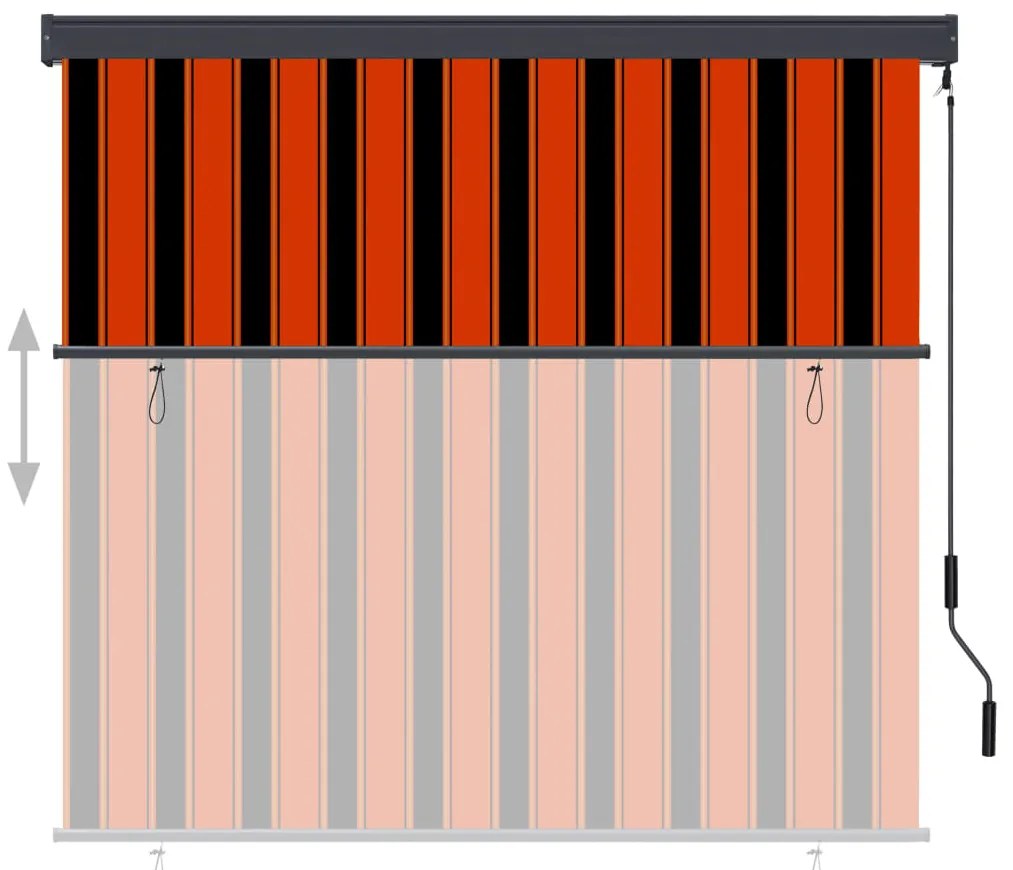 vidaXL Marketos Venkovní roleta 160 x 250 cm oranžovo-hnědá