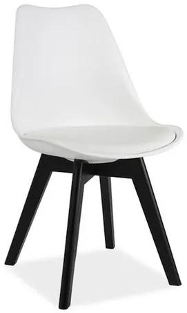 Jídelní židle Kris II - černo/bílá