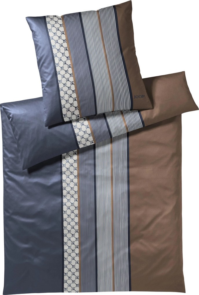 XXXLutz POVLEČENÍ, makosatén, modrá, hnědá, tmavě modrá, 155/220 cm Joop! - Online Only povlečení - 004977057308