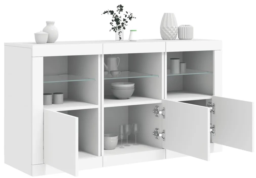 Příborník s LED osvětlením bílý 123 x 37 x 67 cm 3209058