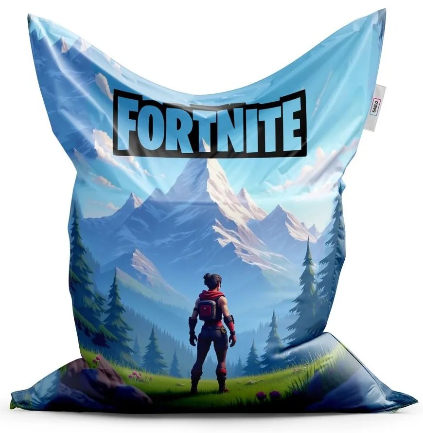 Sedací vak Classic Fortnite horská krajina - dětský, modrá