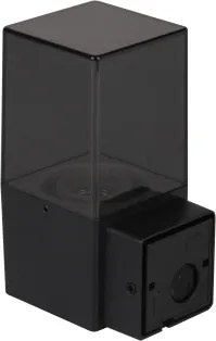 Venkovní nástěnné svítidlo se senzorem 1xE27/40W/230V IP44 černá/kouřová