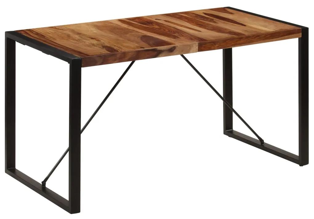 247422 vidaXL Jídelní stůl 140 x 70 x 75 cm masivní sheeshamové dřevo
