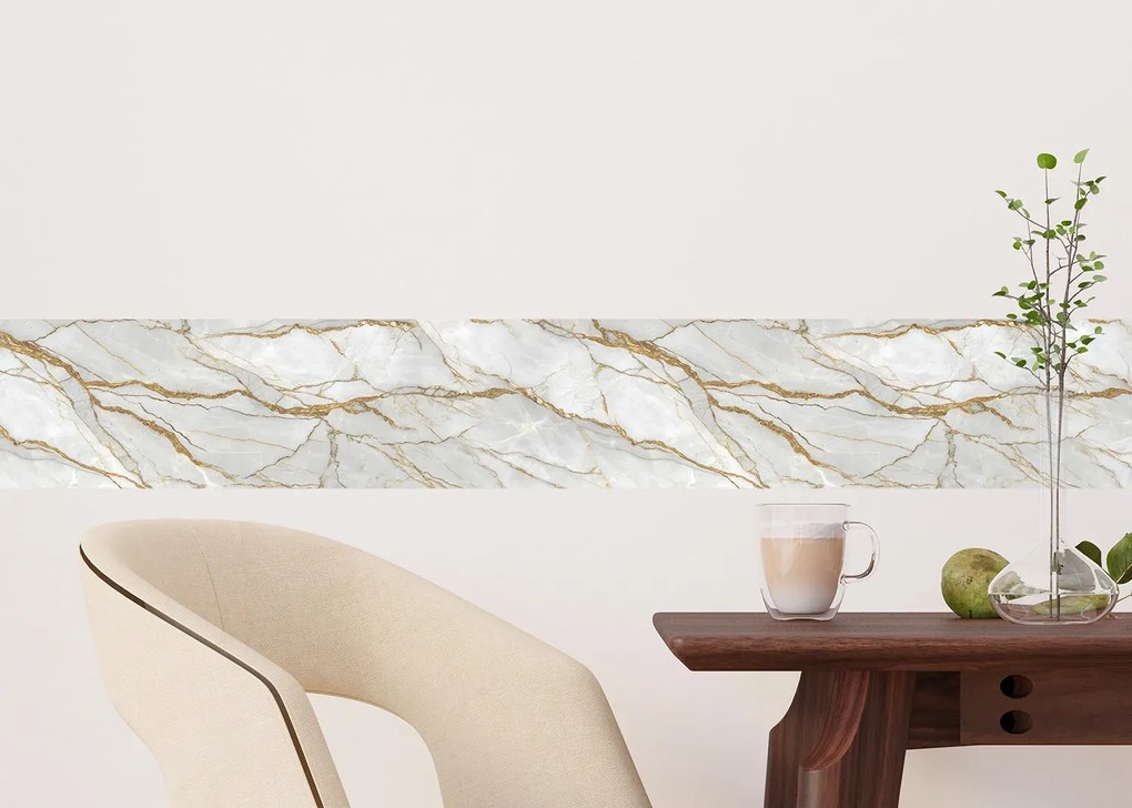 Samolepící bordura na zeď Bohatý Mramor | 5 m x 13.8 cm | DWB8453