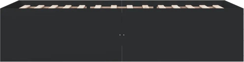 Rám postele černý 90 x 190 cm kompozitní dřevo 3280973