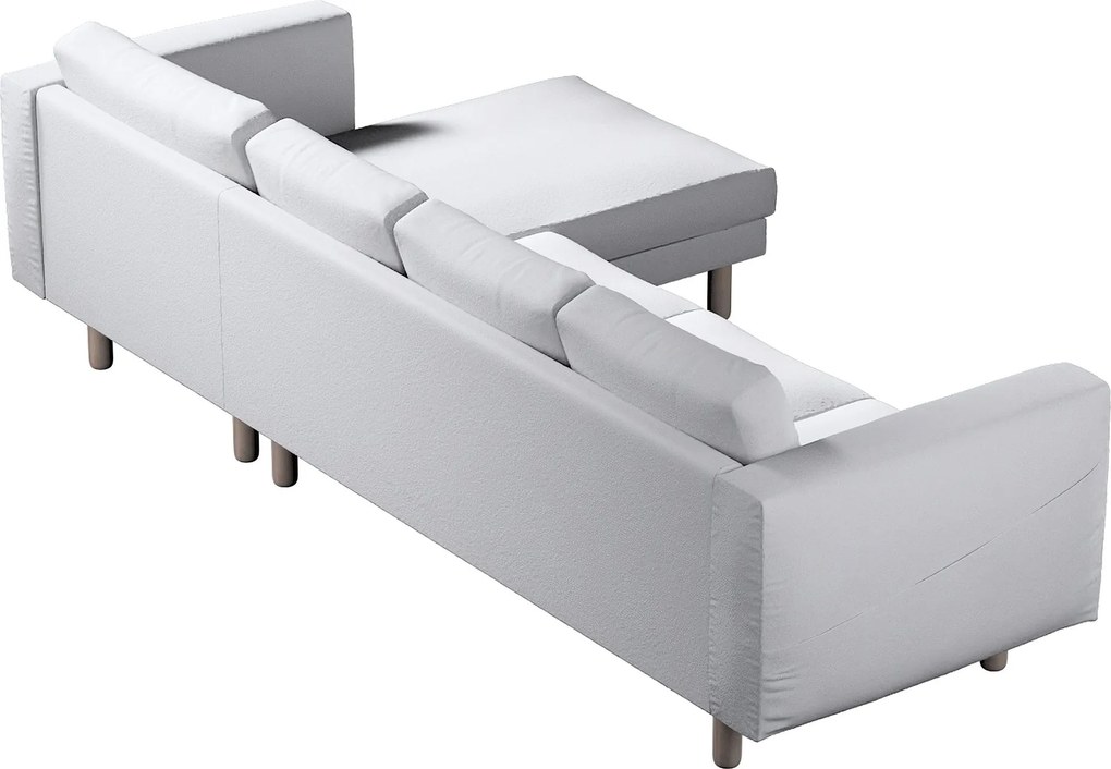Potah na pohovku IKEA Norsborg 4-místná se šezlongem barva bílá látka pletený vzor
