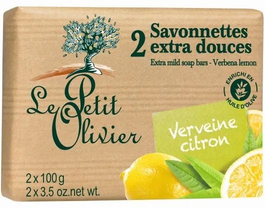 Le Petit Olivier Extra jemné mýdlo - Verbena a citrón, 2x100g