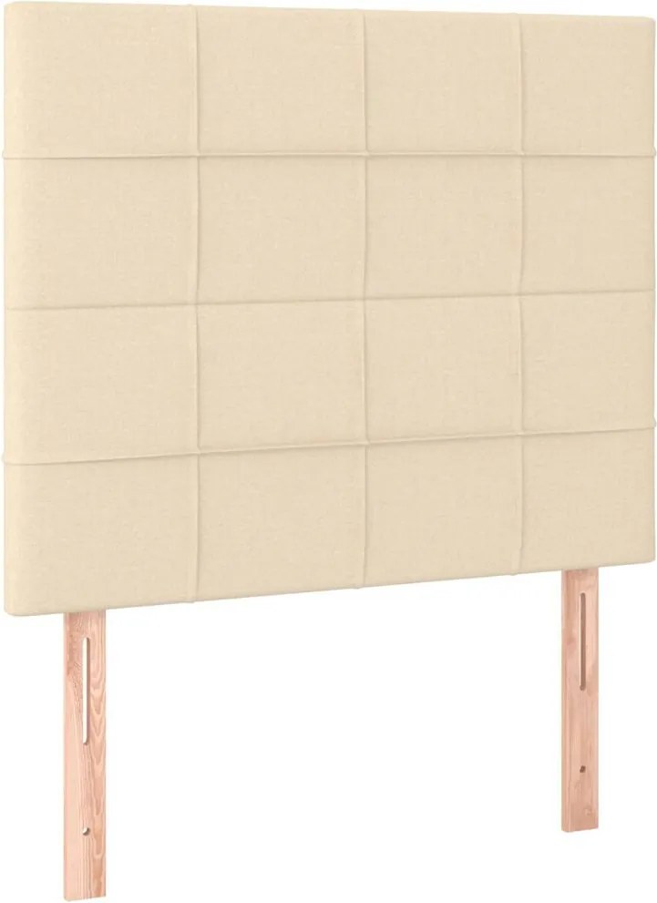 Box spring postel s matrací a LED krémová 120 x 200 cm textil 3135426