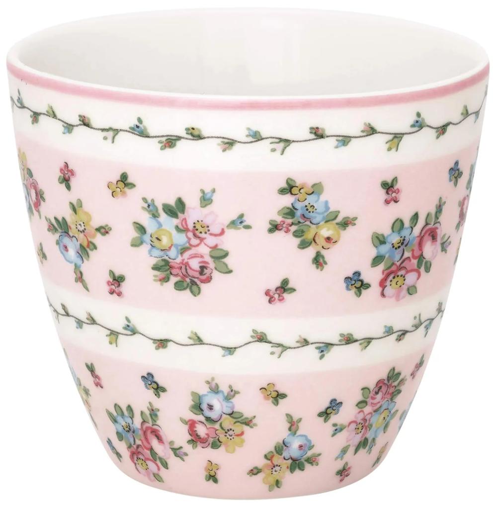 GREEN GATE Latte cup Ava White, růžová barva, keramika 350 ml | BIANO