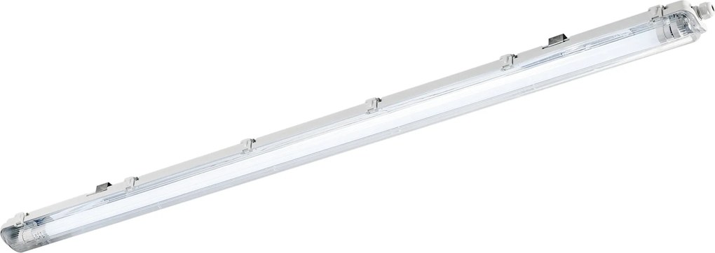 FAN LED-ATLANTIC-1XT8-120 Vodotěsné stropní svítidlo Atlantic Silver LED 1xT8 (zářivka v ceně), IP65, délka 120 cm - FANEUROPE