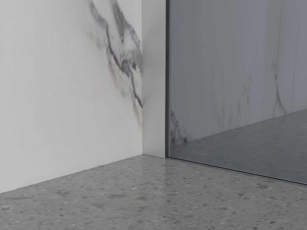 Erga Paris, sprchová zástěna Walk-In 30x200 cm, 8mm šedé sklo, broušená ocel, ERG-V02-PARIS-030x200-GR-BS