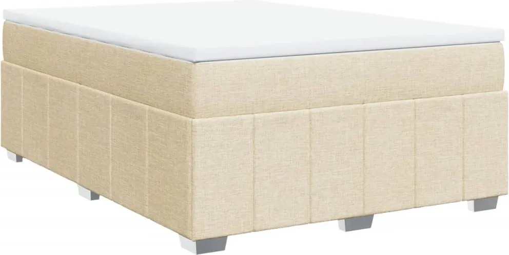 Box spring postel s matrací krémová 140x200 cm textil 3285482